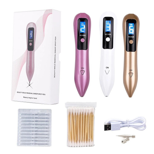 (Gold) Electric Plasma Pen Laser Sweep Dark Spot Remover Beauty Skin ...