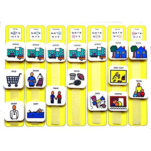 Plastic Visual ASD Weekly Planner (Picture Communication Symbols) on OnBuy