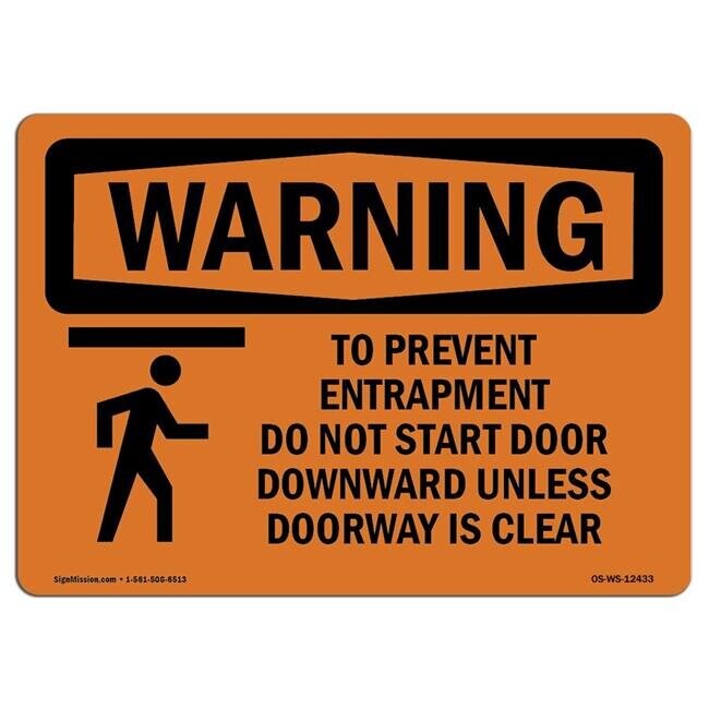 SignMission OS-WS-A-1014-L-12433 10 x 14 in. OSHA Warning Sign - To ...