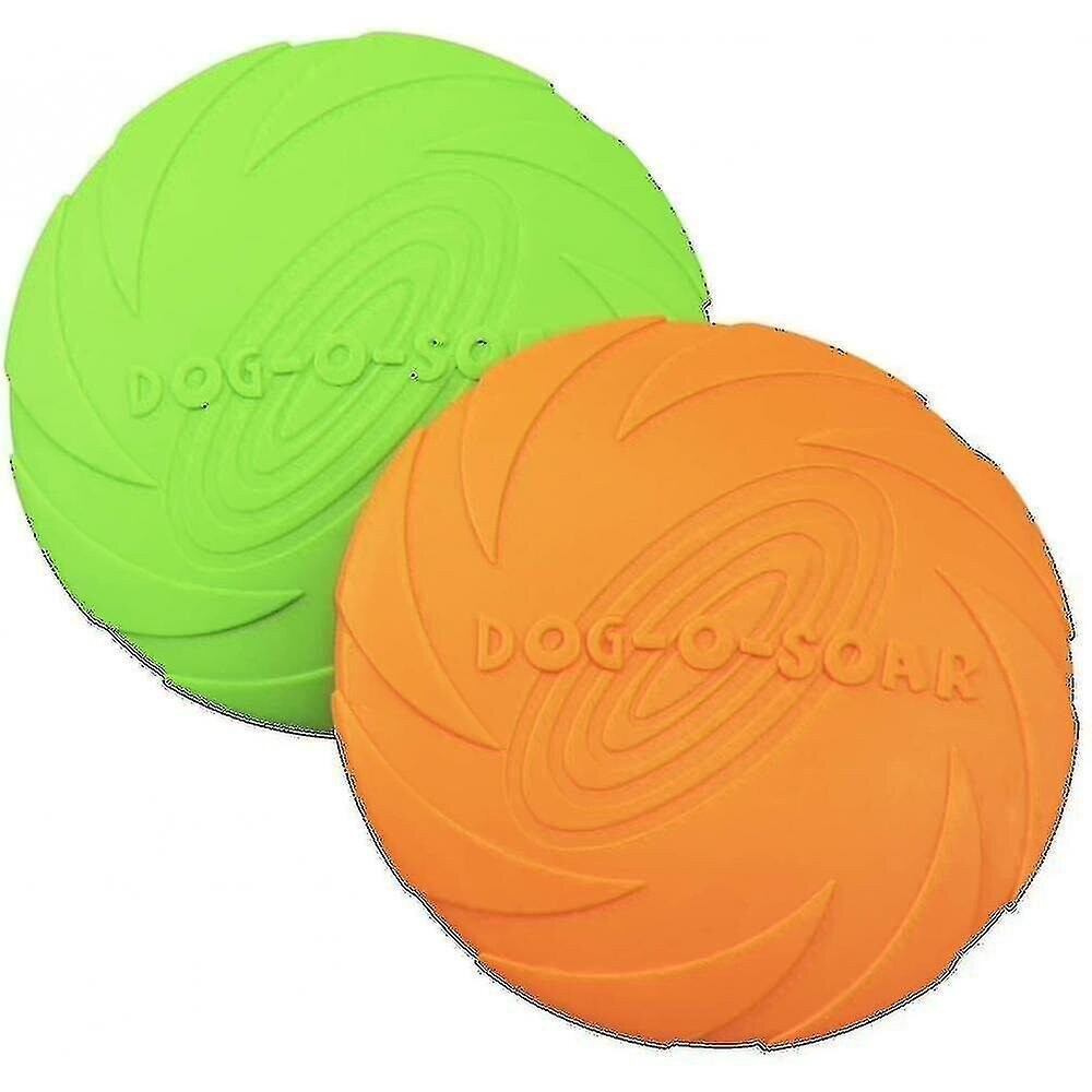 Dog Frisbee 2 Pcs Dog Frisbee Soft Natural Rubber Disc Safety Dog F ...