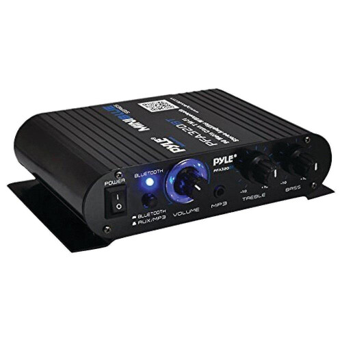 90 Watt 8 Ohm Bluetooth Mini Blue Compact Home Studio Class T Amplifier ...