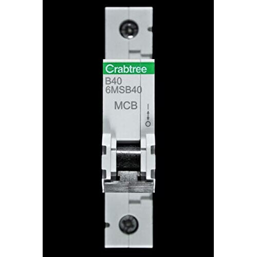 Crabtree 6MSB40 Miniature Circuit Breaker (MCB) Type B Loadstar Domestic SP 40 Amp on OnBuy