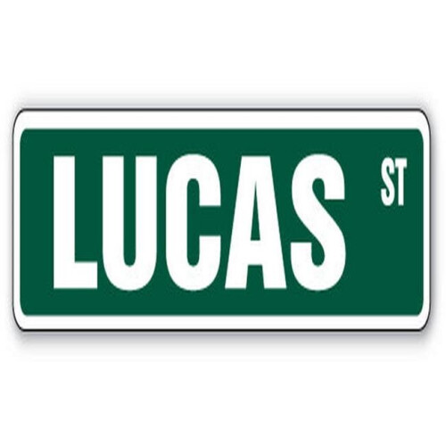 SignMission SS-624-LUCAS 24 in. Lucas Street Childrens Name Room Sign ...