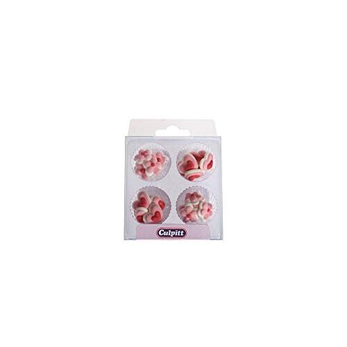 Culpitt Pink Mini Hearts and Flowers Sugar Pipings, Royal Icing ...