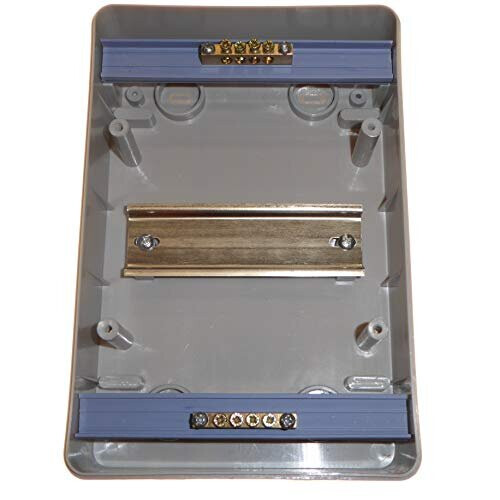 4 Module IP65 DIN Rail Enclosure Box with Door Outdoor Weatherproof ...