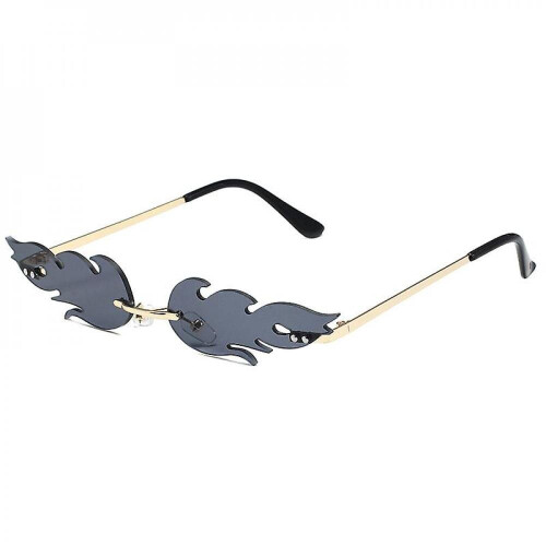 Fire Flame Sunglasses Rimless Flame Shaped Sun Glasses Wave Fire Shaped ...
