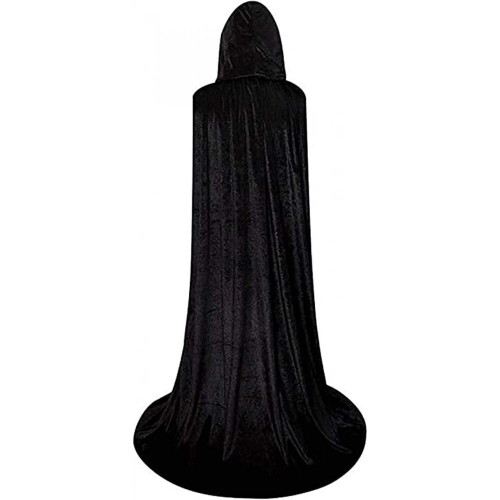 Halloween Cloak Vampire Cape Hooded Robe Cloak Long Velvet Cape Cosplay ...