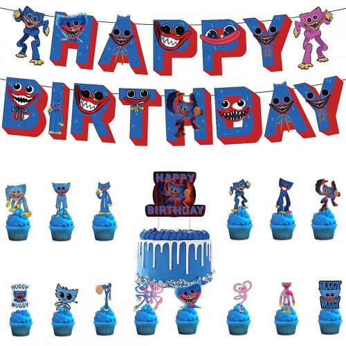 Halloween Poppy Playtime Theme Party Decorations Include Happy Birthday ...