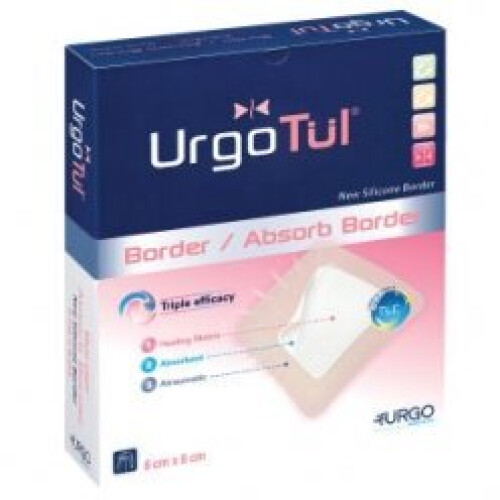 UrgoTul D072890 Absorb Border Dressing, 8cm x 8cm, Pack of 10 on OnBuy