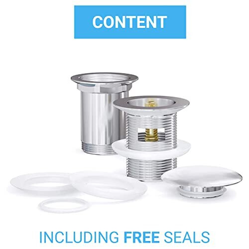 BALDER (Original) - Premium Universal Pop Up Sink Plug, Bathroom Sink ...