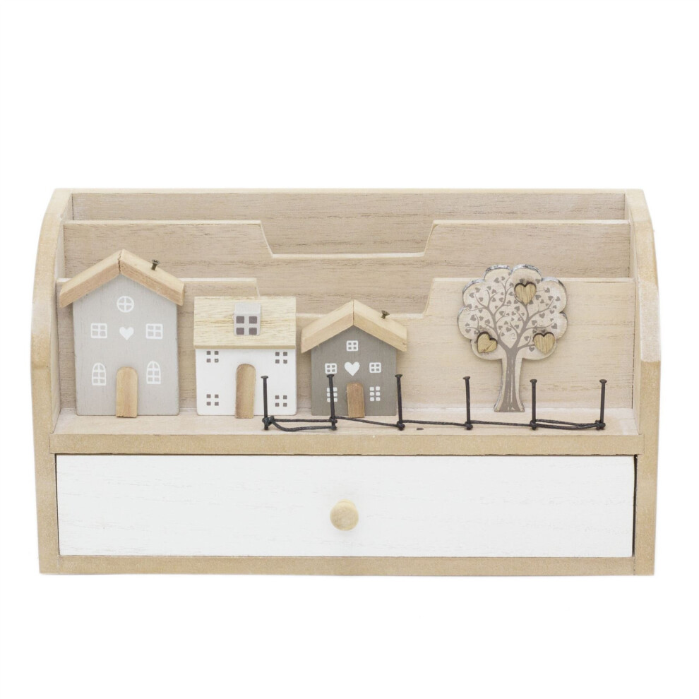 Shabby Chic Wooden House Family Tree Letter Rack | Wooden Letter Rack ...