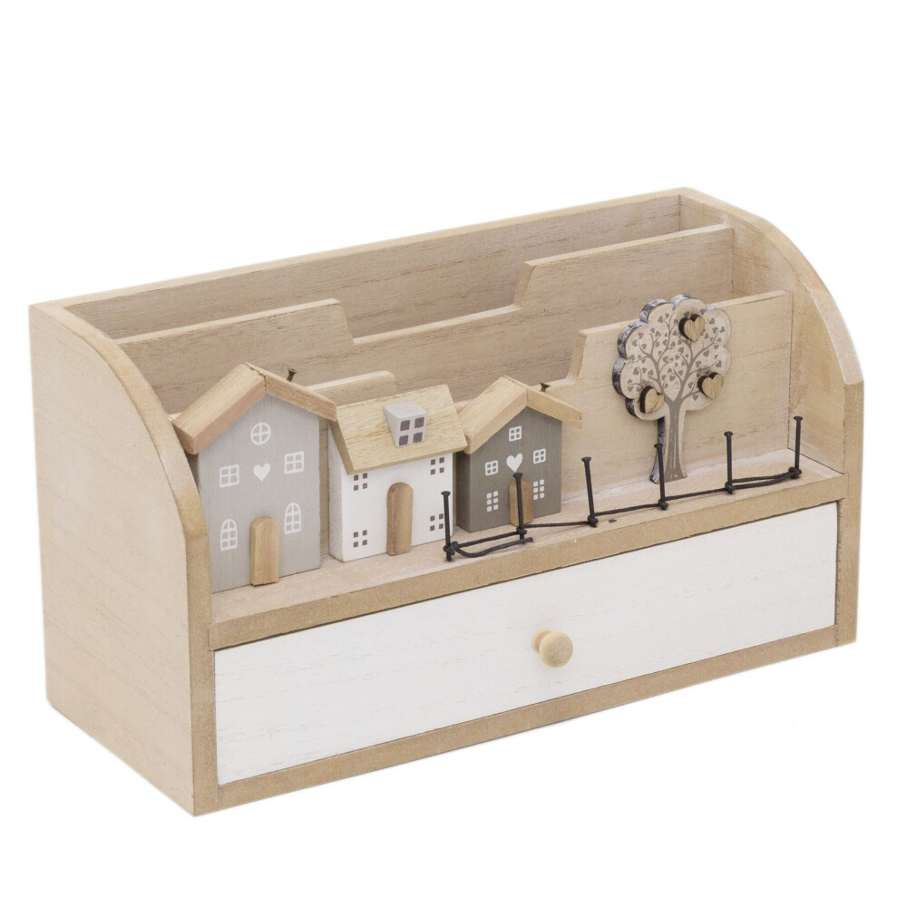 Shabby Chic Wooden House Family Tree Letter Rack | Wooden Letter Rack ...