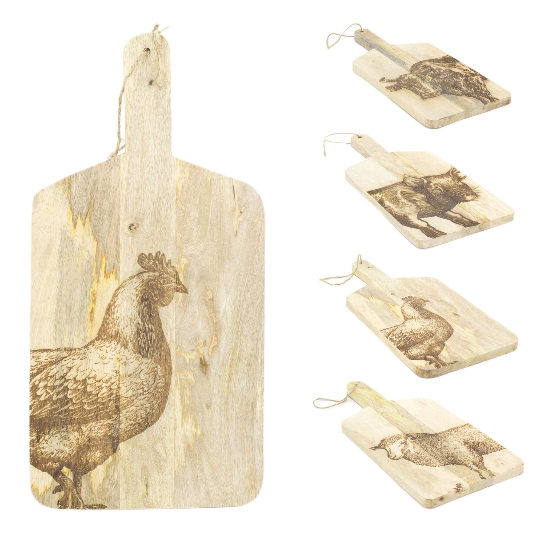 50cm Etched Wooden Serving Board | Wooden Food Presentation Board ...