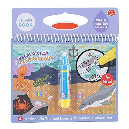 Magic Water Drawing Book, Reusable Coloring Doodle Painting Book with ...