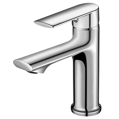 Cobbe Single-Lever Bathroom Tap with Cold/Hot Water Hoses, Wash Basin ...