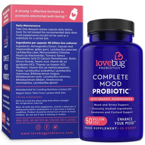LoveBug Probiotics - Daily Probiotic for Women, 30 Delayed Release ...
