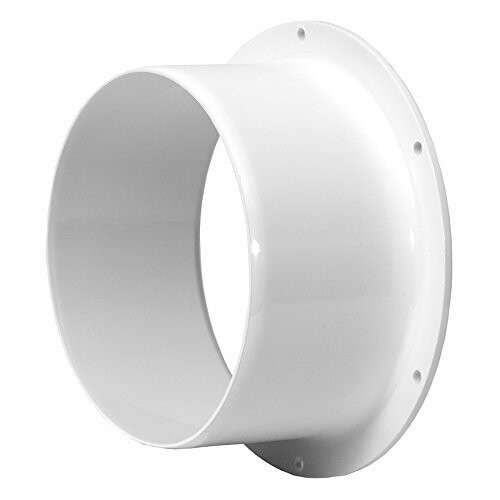 Ø 125mm / 5'' Inlet Flange White Plastic Ventilation Ducting Pipe Wall ...
