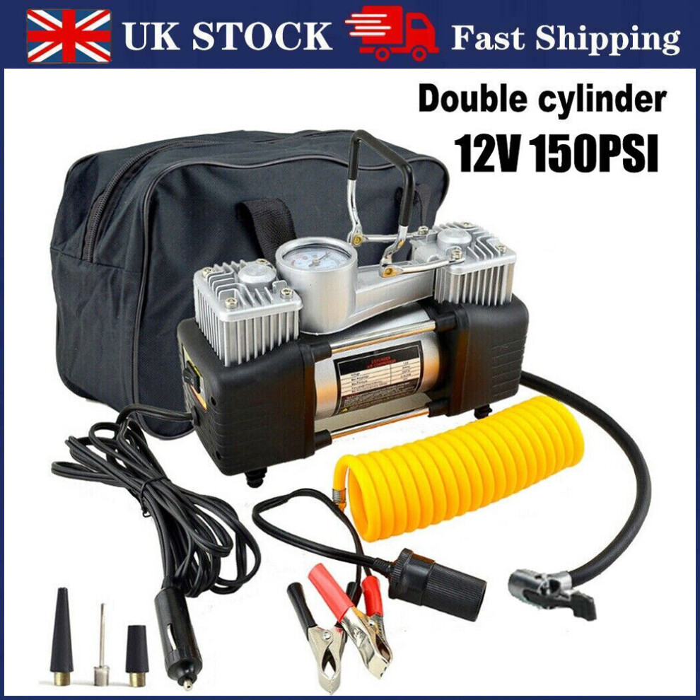 Heavy Duty 12V Electric Car Tyre Inflator 150PSI Air Compressor Pump Kit on OnBuy