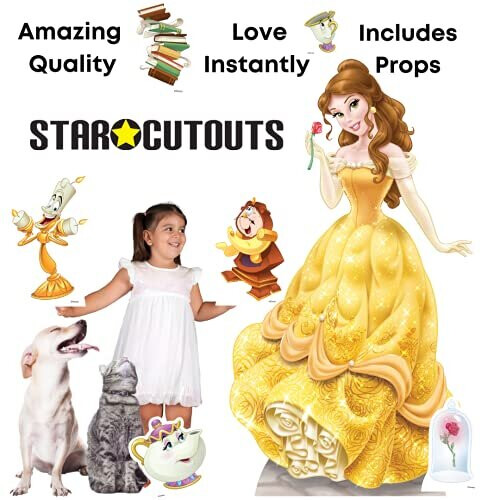 STAR CUTOUTS SP010 Belle Cardboard Cutout Party Decorations With Six ...