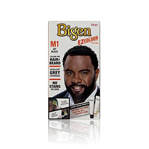 Bigen EZ Colour for Men, Permanent Colour for Hair and Beard, M1 - Jet ...