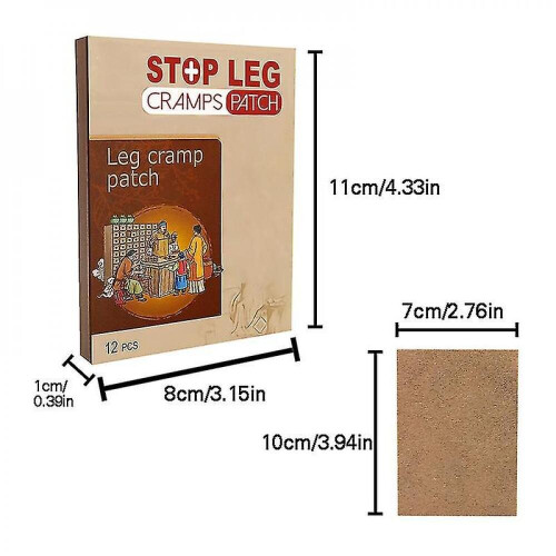 12 Pcs Stop Leg Cramp Patch Herbal Muscle Joint Sticker Effectively ...
