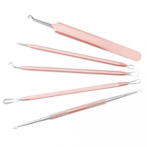 Rose Gold 5 Piece Set Stainless Steel Blackhead Acne Clip Acne Acne ...