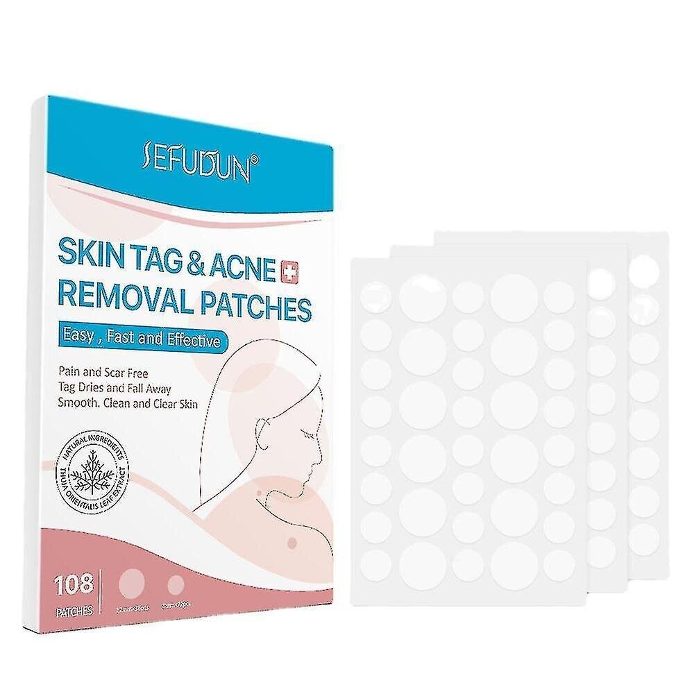 108 Pcs Skin Tag Remover Warts Remover Patch Wart Treatment Herbal ...