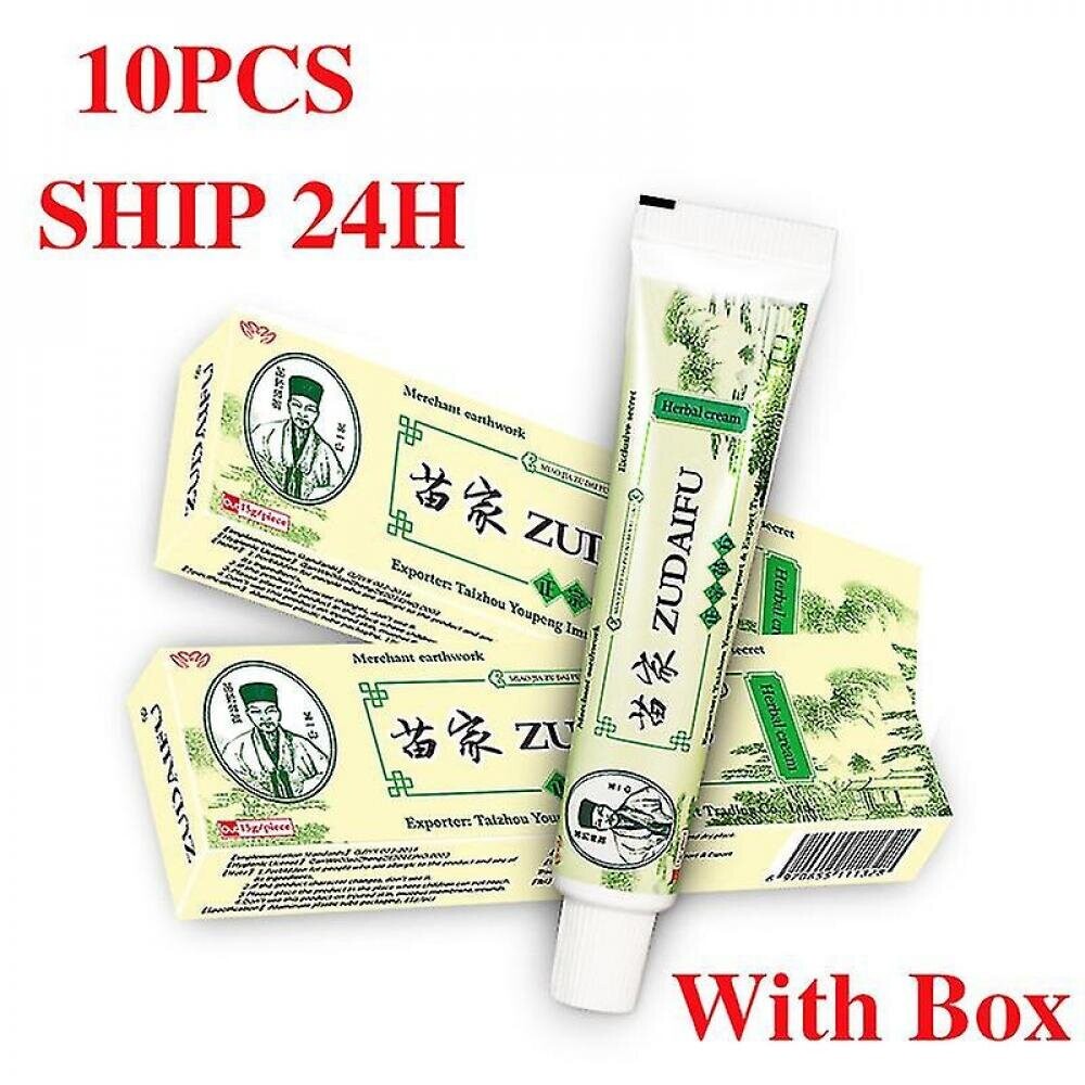 10pcs Zudaifu Skin Psoriasis Cream Dermatitis Eczematoid Eczema Ointment Treatment Psoriasis ...