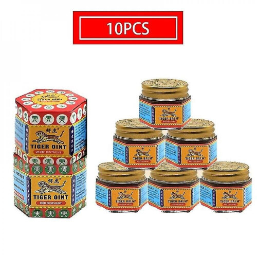 Tib 10pc Natural Original White Tiger Balm Thailand Painkiller Ointment ...