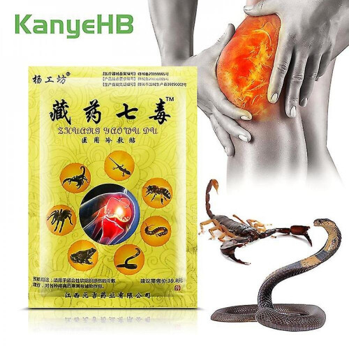 8pc Pain Relief Herbal Knee Patches Snake Venom Extract Joint Back Pain ...