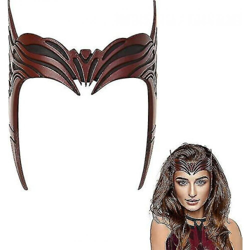 Wanda Mask Headpiece, Latex Scarlet Red Witch Crown For Cosplay ...