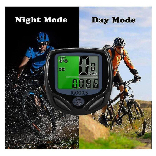 Bike Speedometer, Wireless Bike Computer Waterproof Bicycle Odometer ...