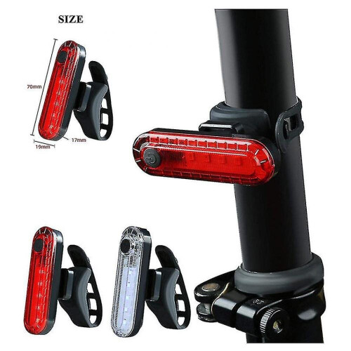 Bike Taillight 2 Pack, Usb Rechargeable Rear Bicycle Lights, 4 Light ...