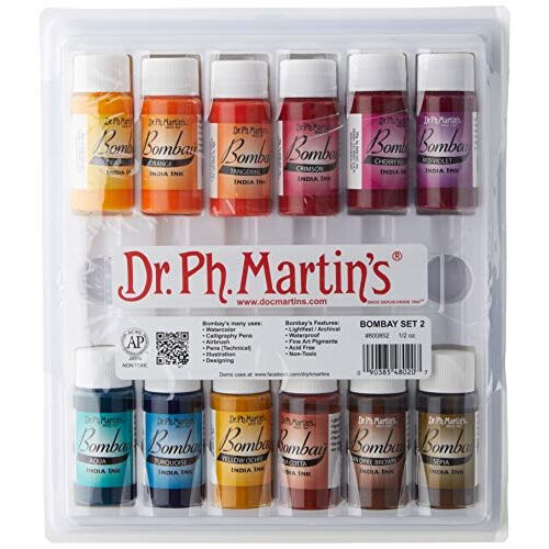 Dr. Ph. Martins Bombay India Ink, 0.5 oz, Set 2 Colors on OnBuy