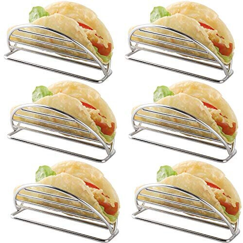 Taco Holder Stand Stainless Steel Taco Rack Tray Stand Up Holders ...
