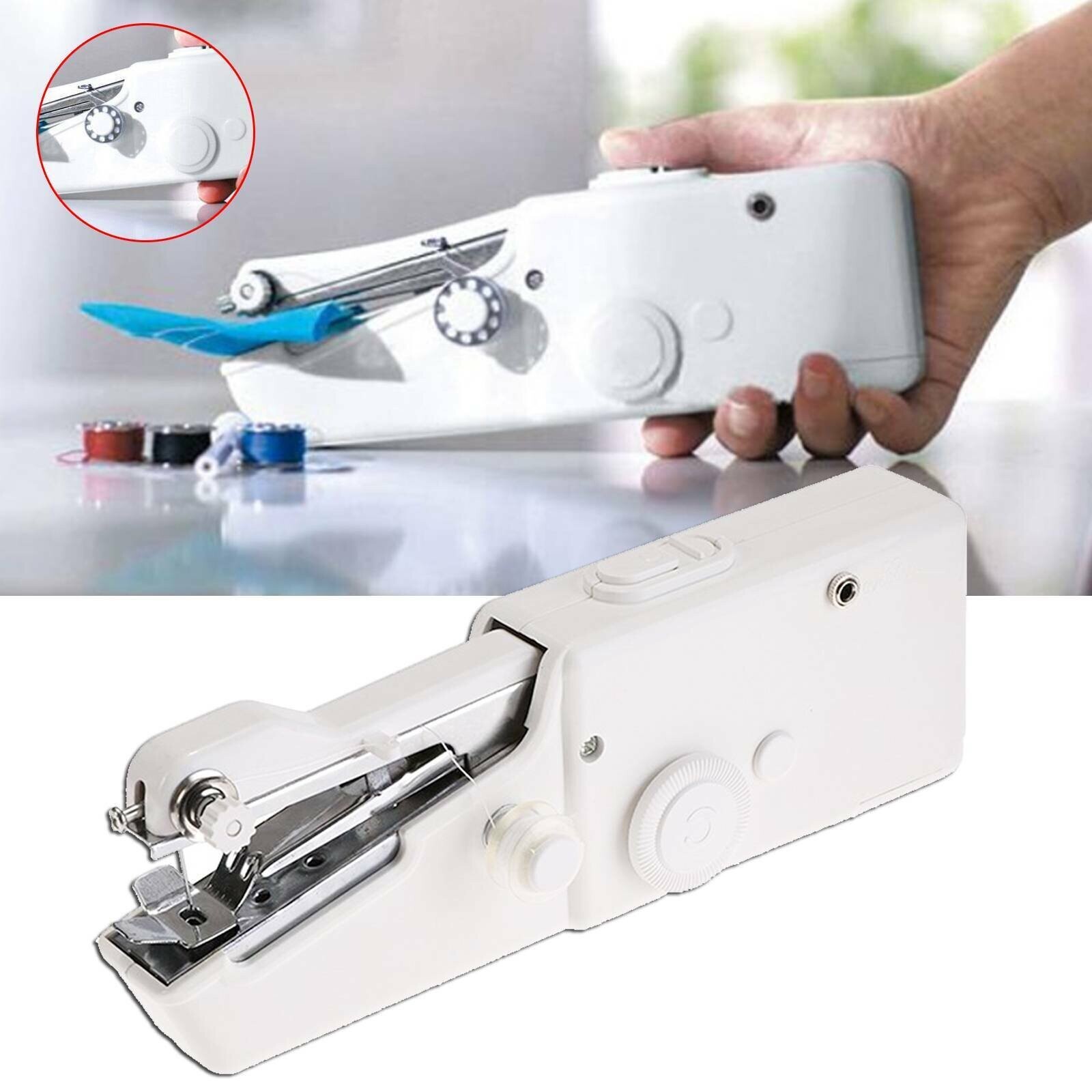 Mini Portable Handheld Cordless Sewing Machine Hand Held Stitch Home on ...