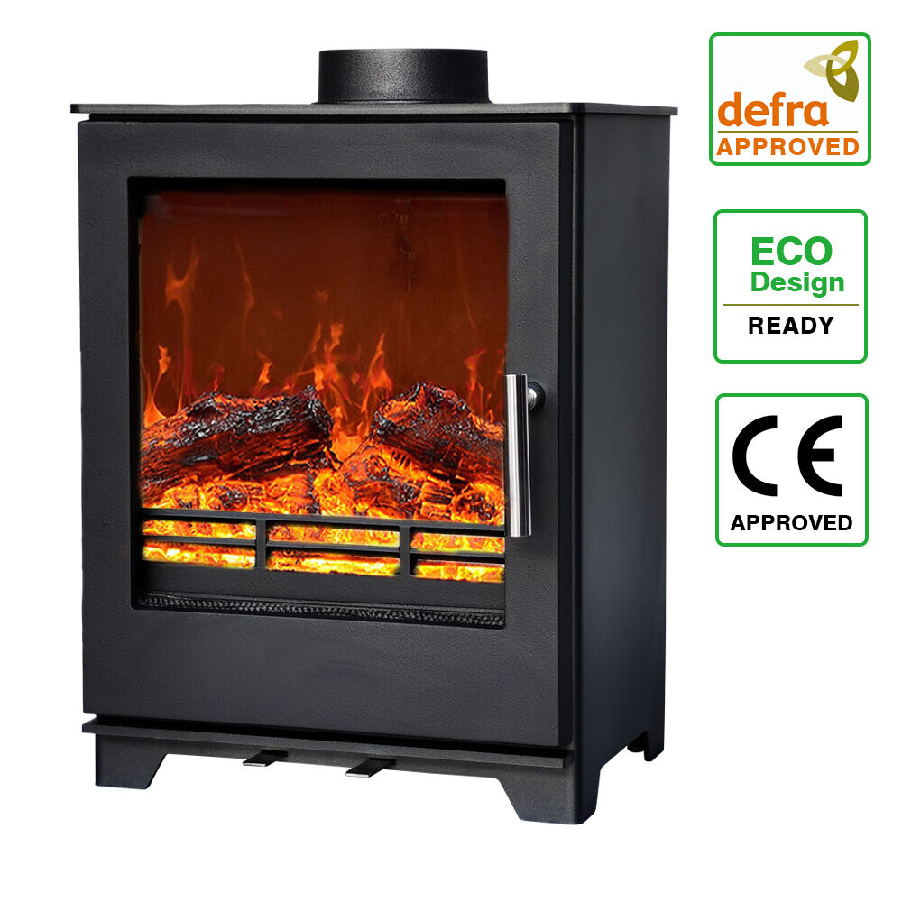 Defra Approved 5kw Eco Design Ready Multifuel Log Burner Woodburning ...