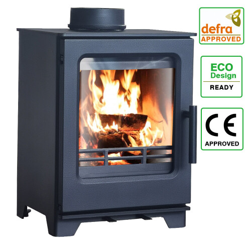 Defra 5KW Log Wood Burning Multifuel Stove Woodburner Fireplace Eco ...