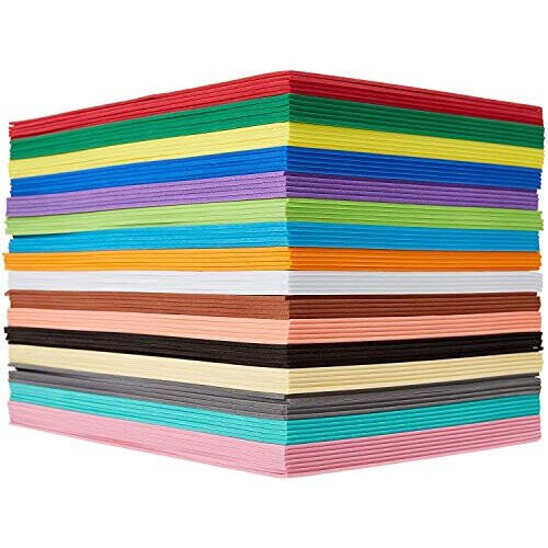 80 Pack Foam Handicraft Sheets (6 x 9 Inches) Colorful Crafting Sponge ...