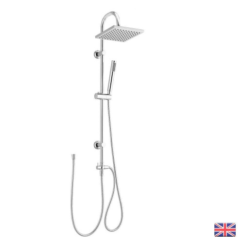 3 Way Rigid Riser Shower Rail Kit & Diverter Bathroom Kit on OnBuy