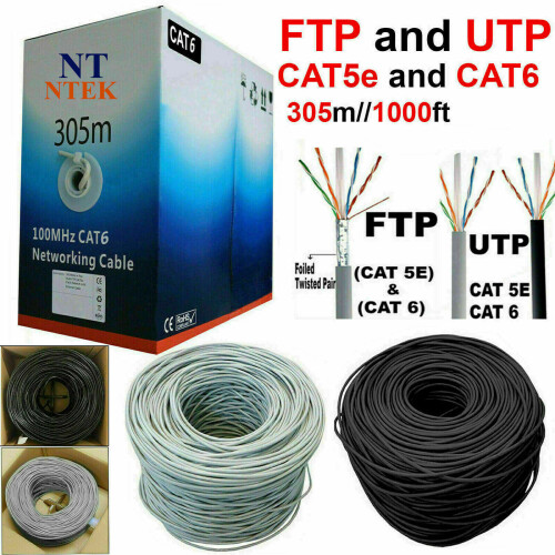 305M RJ45 CAT5E OUTDOOR Ethernet LAN Cable UTP FTP on OnBuy