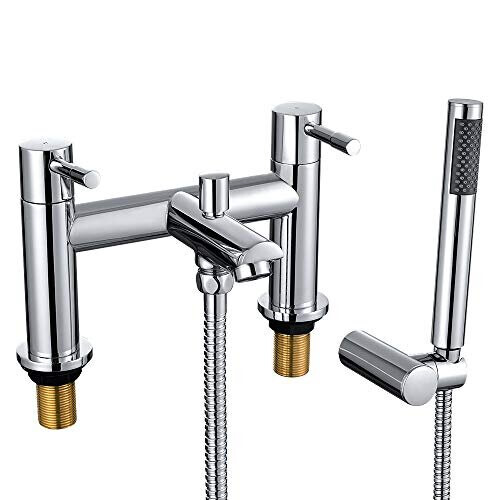WasserRhythm Bath Taps with Shower Bathroom Tub Taps Dual Lever Mixers ...