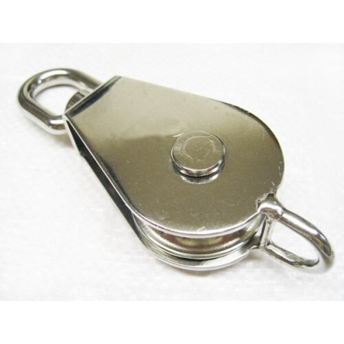 Stainless Steel Single Pulley Block Swivel Eye 25MM (Wire Rope Sheave ...