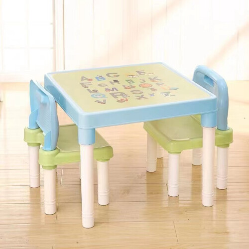 BLUE TABLE SET Kids ABC Alphabet Table and Chair Set Childrens UK on OnBuy