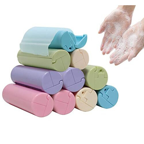 10 Rolls Portable Soap Sheets Disposable Hand Washing Paper Soap Sheets ...