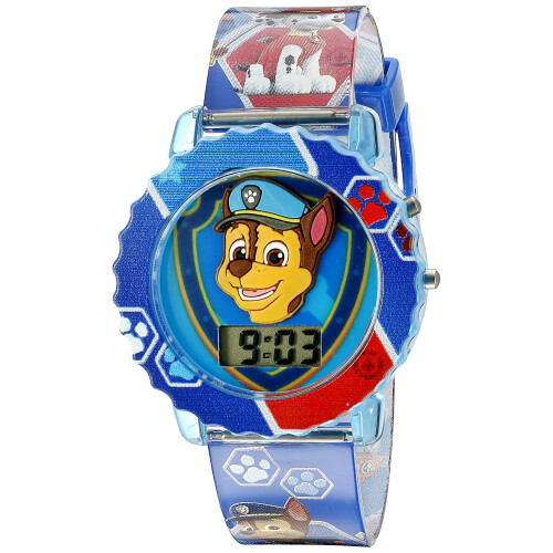 Paw Patrol Kids Digital Watch with Blue case, comfortable Blue Strap ...