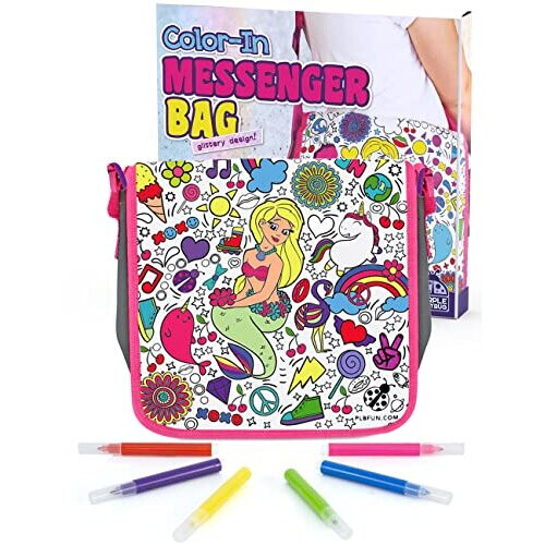PURPLE LADYBUg color Your Own Kids Messenger Bag - Fun Kids craft Kit ...