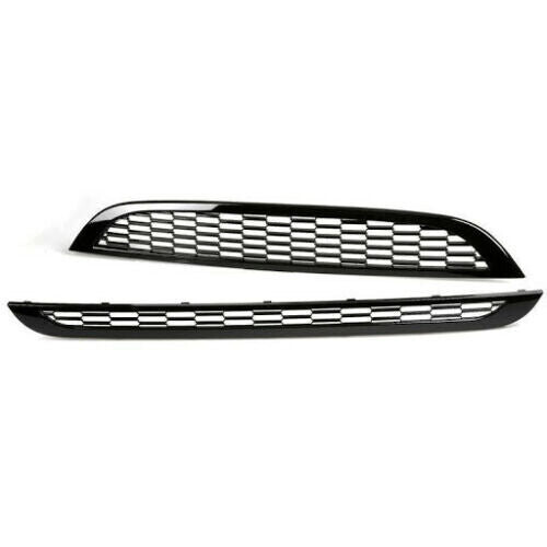 Mini R50 R52 R53 gloss black front bumper bonnet grille grilles JCW ...