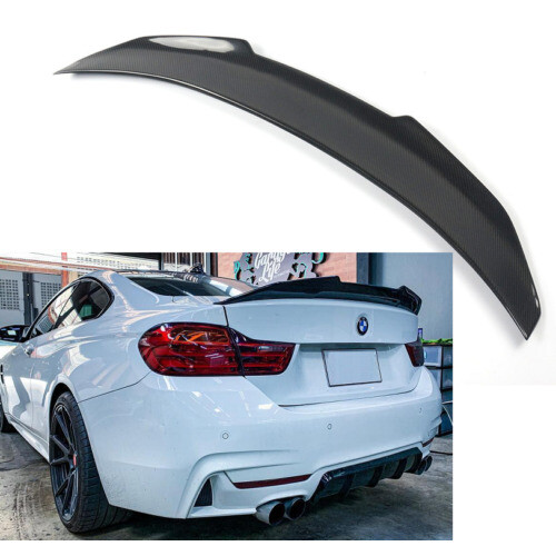 BMW 4 series F32 coupe carbon fibre PSM style look rear boot lip trunk spoiler on OnBuy