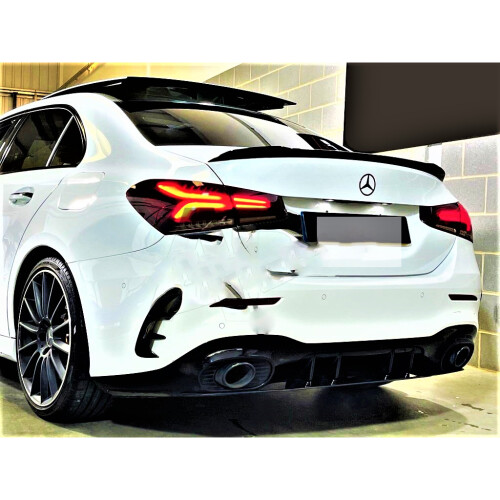 Mercedes 'A35 A45 AMG Style' A Class Saloon V177 Gloss Black Lip ...